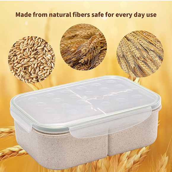 miss big | Kitchen | Bento Box Style Container Wheat Fiber Lunch Box ...